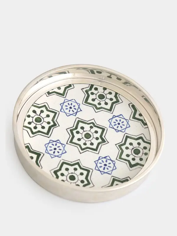 LEITÃO &AMP; IRMÃO Leitão & Irmão Sterling Bottle Coaster With Uptown Tile