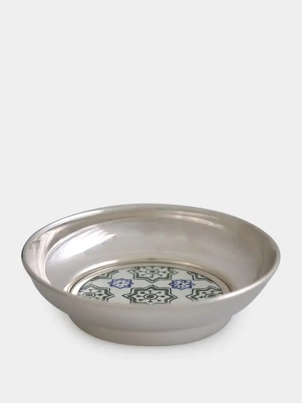 LEITÃO &AMP; IRMÃO Leitão & Irmão Sterling Round Tray With Uptown Tile