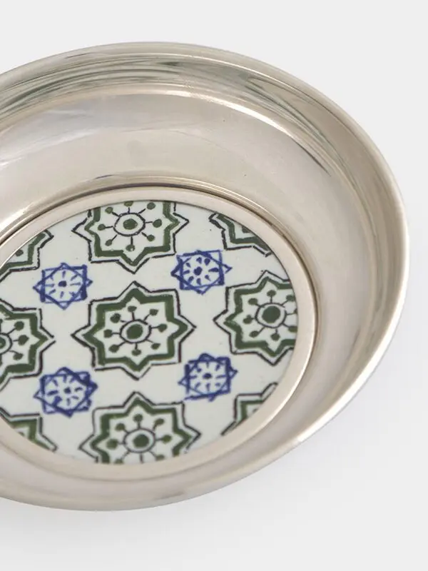 LEITÃO &AMP; IRMÃO Leitão & Irmão Sterling Round Tray With Uptown Tile