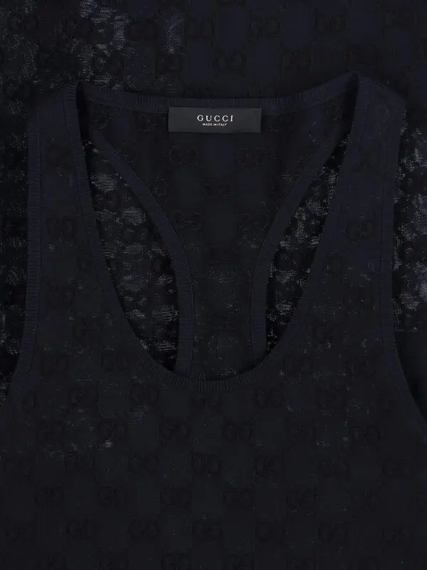 Gucci Mini Dress In Viscose Crêpe
