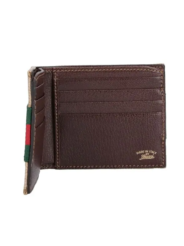 Gucci Bi-fold Wallet "web - Beige