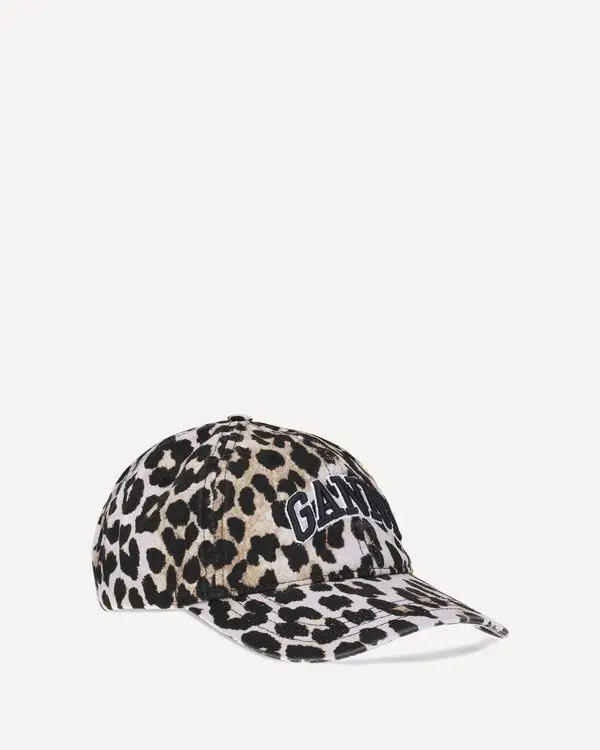 GANNI Leopard Baseball Hat - Multicolour
