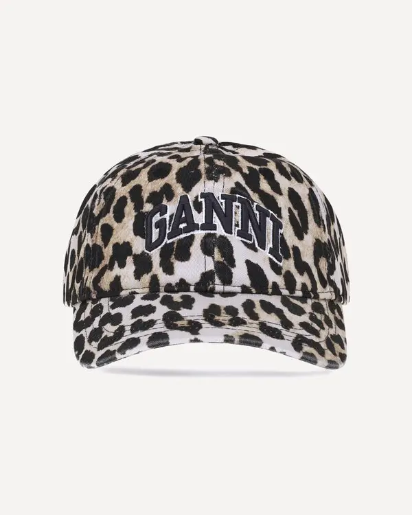 GANNI Leopard Baseball Hat - Multicolour