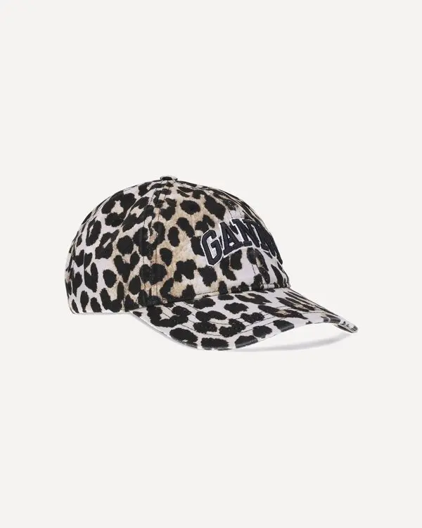 GANNI Leopard Baseball Hat - Multicolour