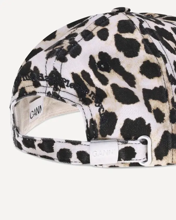 GANNI Leopard Baseball Hat - Multicolour