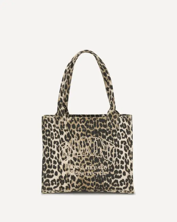 GANNI Leopard Print Tote Bag