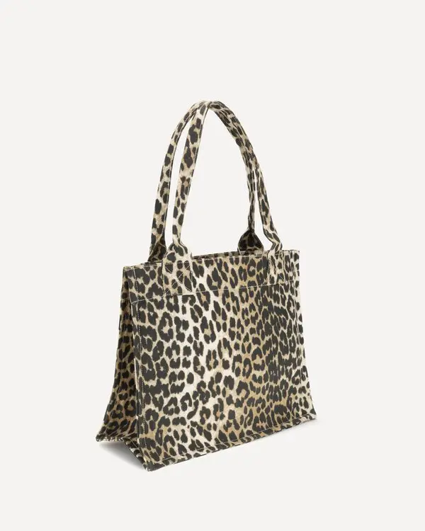 GANNI Leopard Print Tote Bag