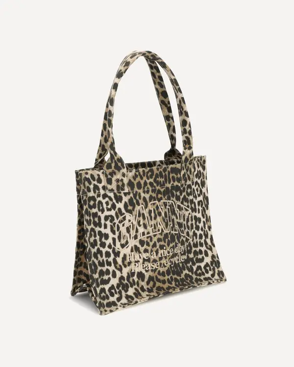 GANNI Leopard Print Tote Bag