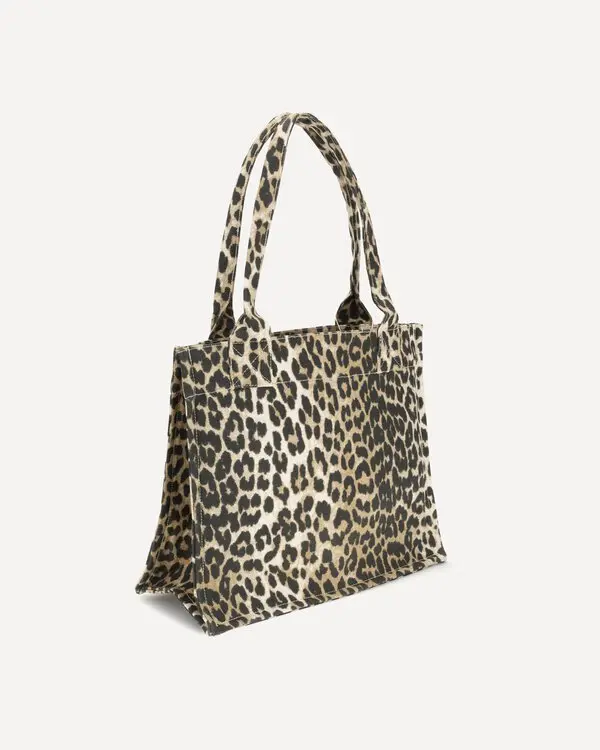 GANNI Leopard Print Tote Bag
