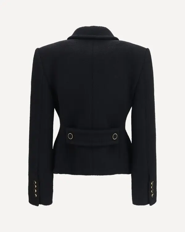 Chloé Cropped Single-breasted Blazer With Fabric Buttons