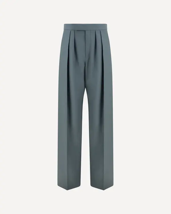Chloé Tailored Wool Pants - Green
