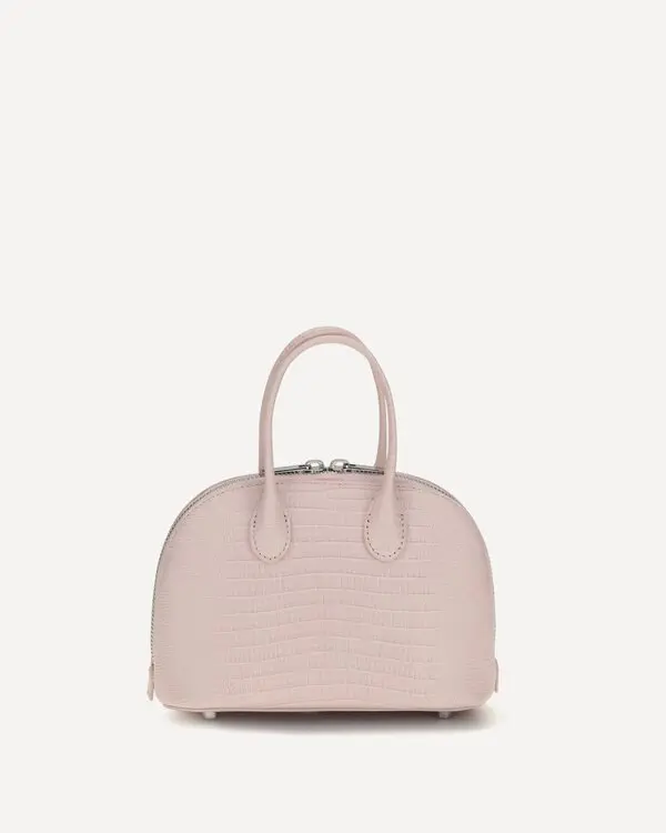 SELF-PORTRAIT Embossed Leather Handbag - Pink