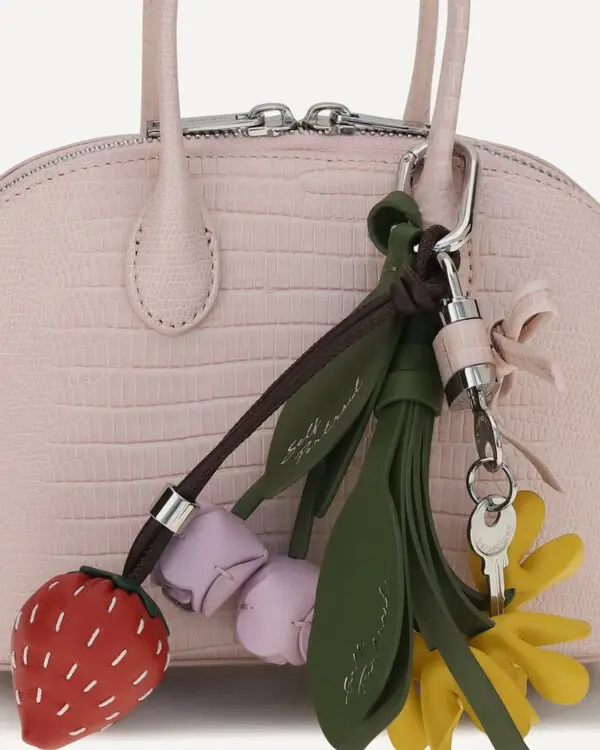 SELF-PORTRAIT Embossed Leather Handbag