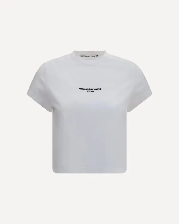 Alexander Wang Hort-leeve T-hirt With Central Logo Print