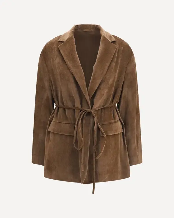 Brunello Cucinelli Cashmere-blend Jacket With Drawstrings
