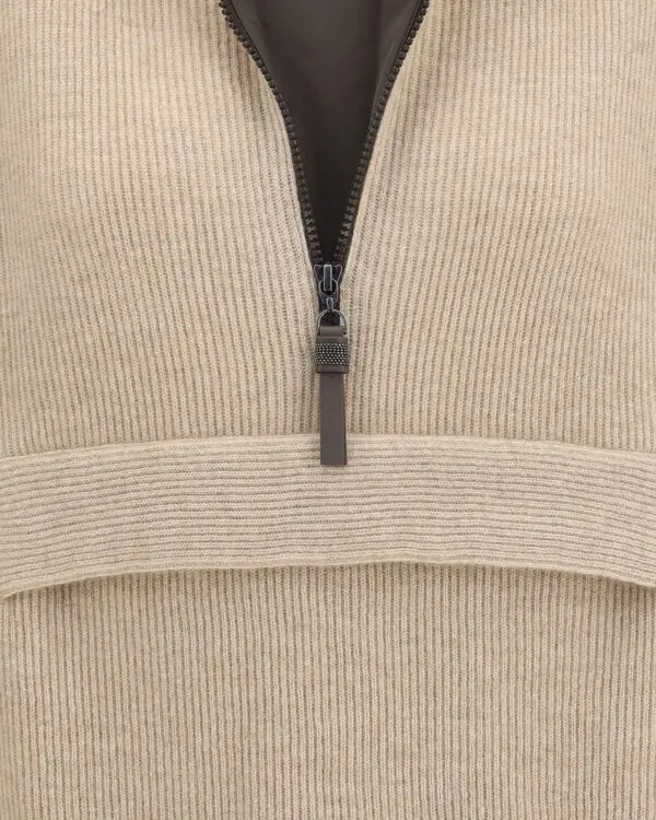 Brunello Cucinelli Cashere Half-zip Sweater Feale