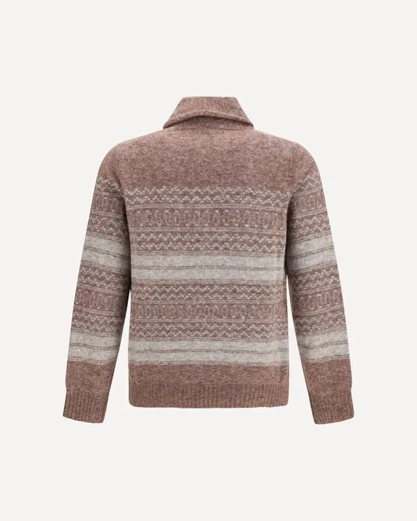 Brunello Cucinelli Shawl Collar Cardigan - Bordeaux
