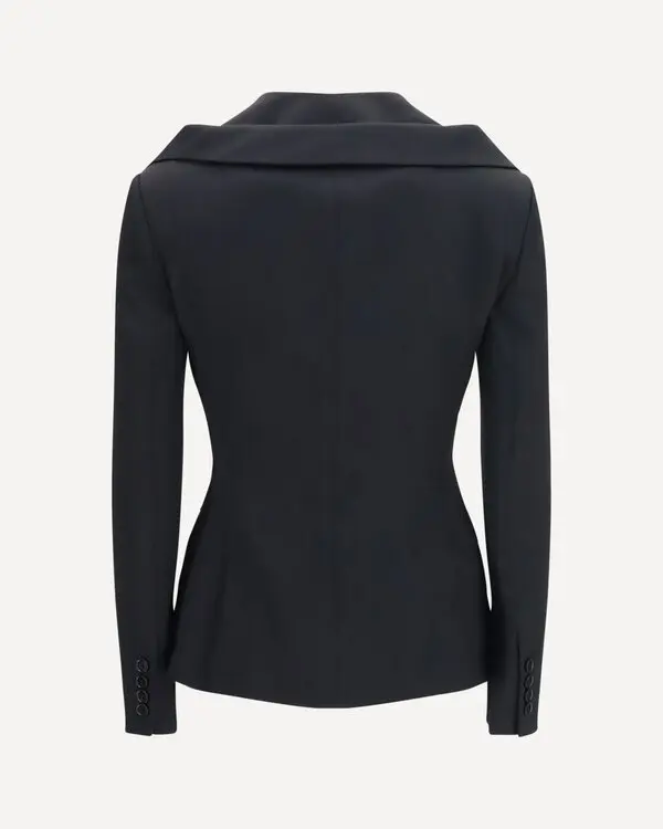 Alexander McQueen Structured Off-shoulder Jacket With Harness Detail