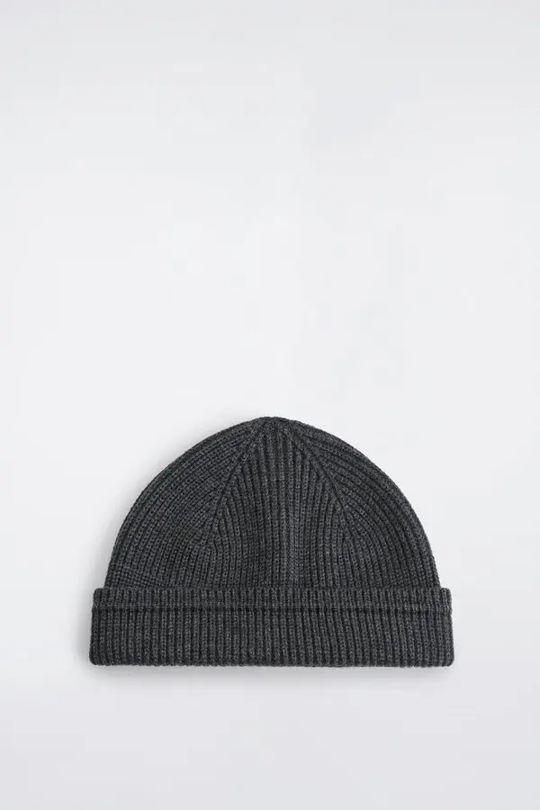 Cos Ribbed Wool-cotton Fisherman Beanie