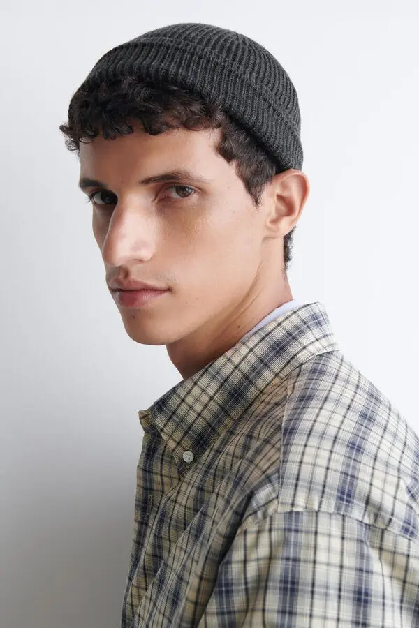Cos Ribbed Wool-cotton Fisherman Beanie