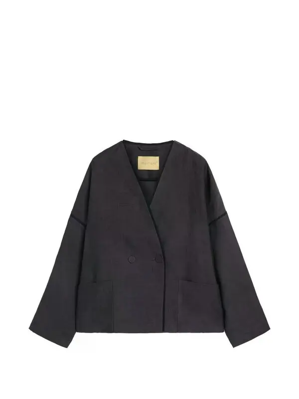Momoni Astre Double-breasted Linen Jacket