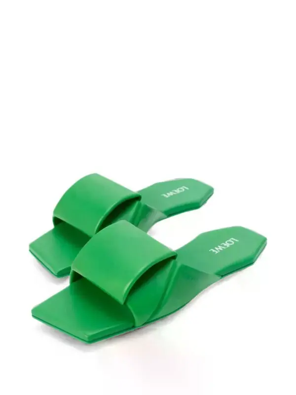 Loewe Padded Origami Flat Sandals - Green