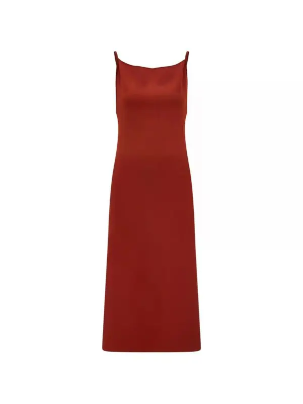FERRAGAMO Knitted Slip Dress - Red