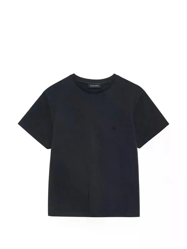 ANINE BING Shelley Cropped Cotton Jersey Baby Tee