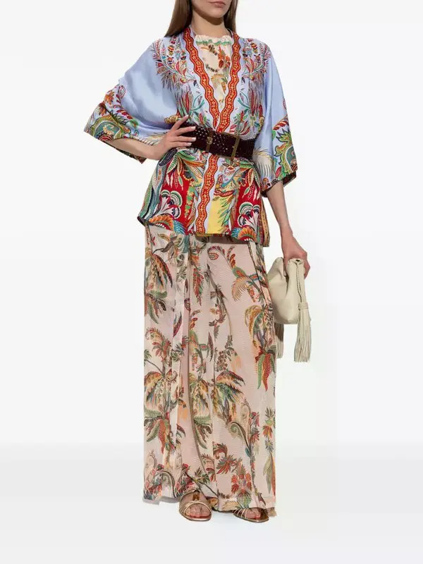 Etro Silk Paisley Print Top