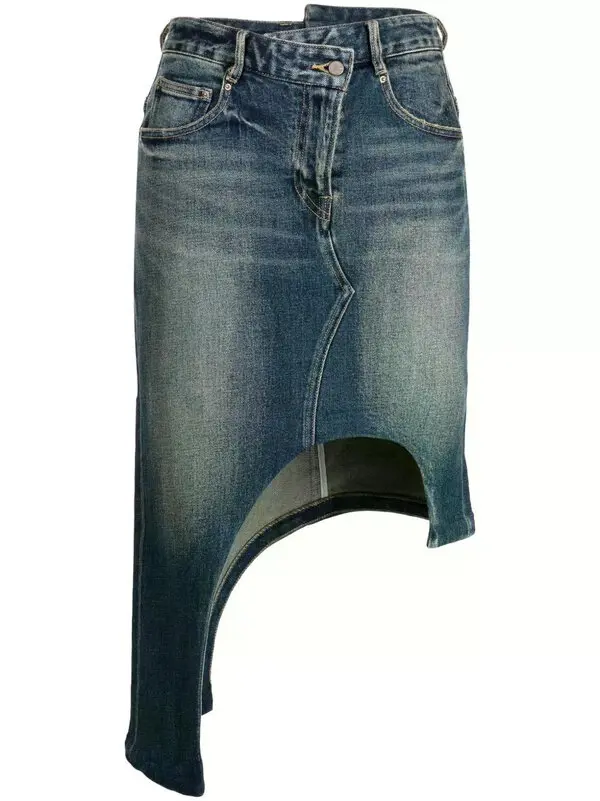 JNBY Asymmetric Design Denim Skirt - Blue