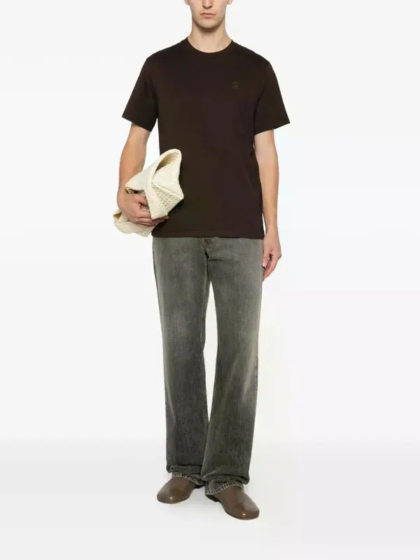 Sandro Leather-patch T-shirt