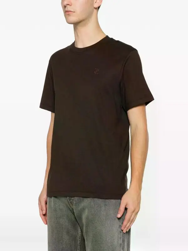 Sandro Leather-patch T-shirt