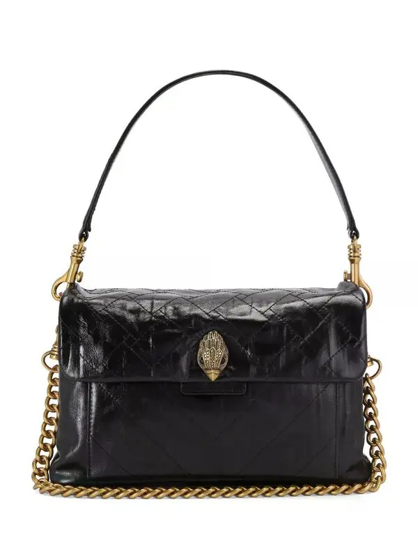 Kurt Geiger Celia Quilted Leather Shoulder Bag - Black