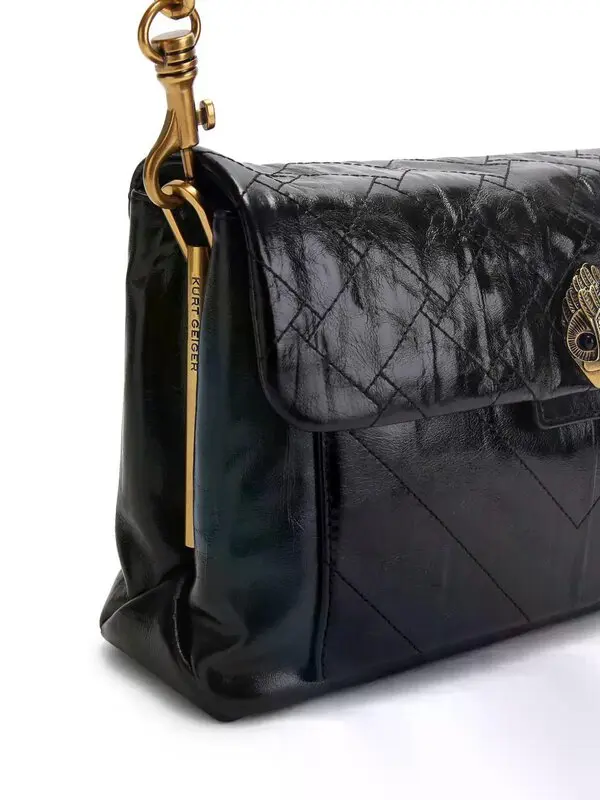 Kurt Geiger Celia Quilted Leather Shoulder Bag - Black