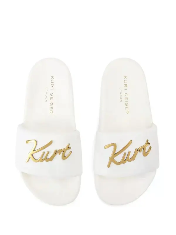 Kurt Geiger Cursive Branding Slip-on Sandals