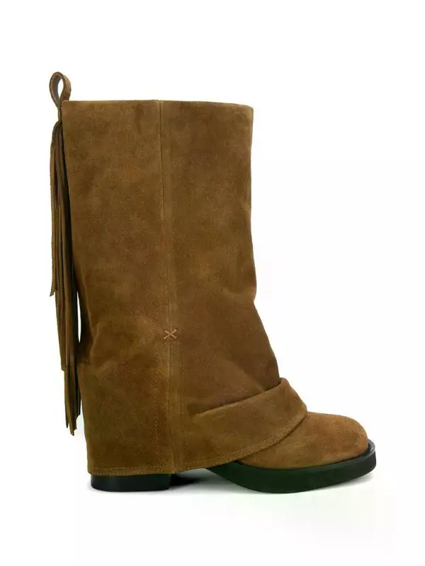 Kurt Geiger Fringe Gaiter Biker Boots