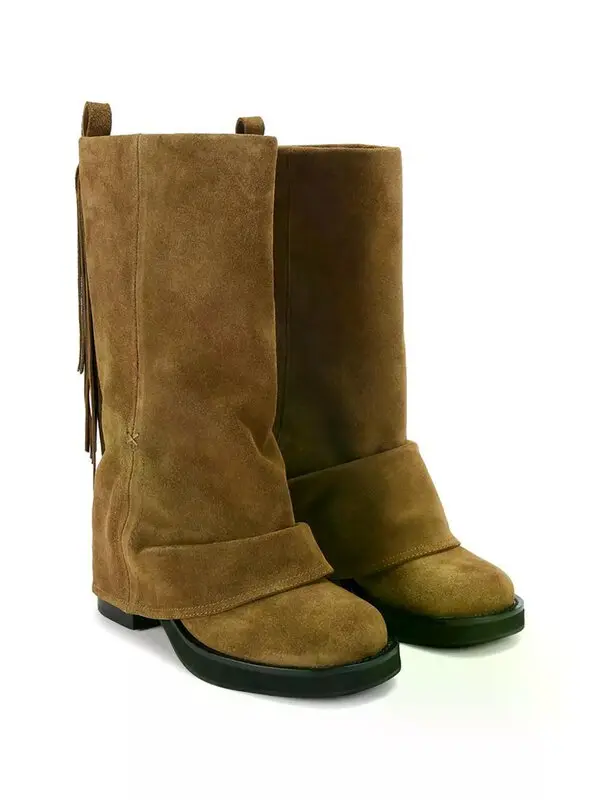 Kurt Geiger Fringe Gaiter Biker Boots