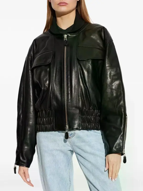 IRO PARIS Dunea Buckle-detail Leather Jacket