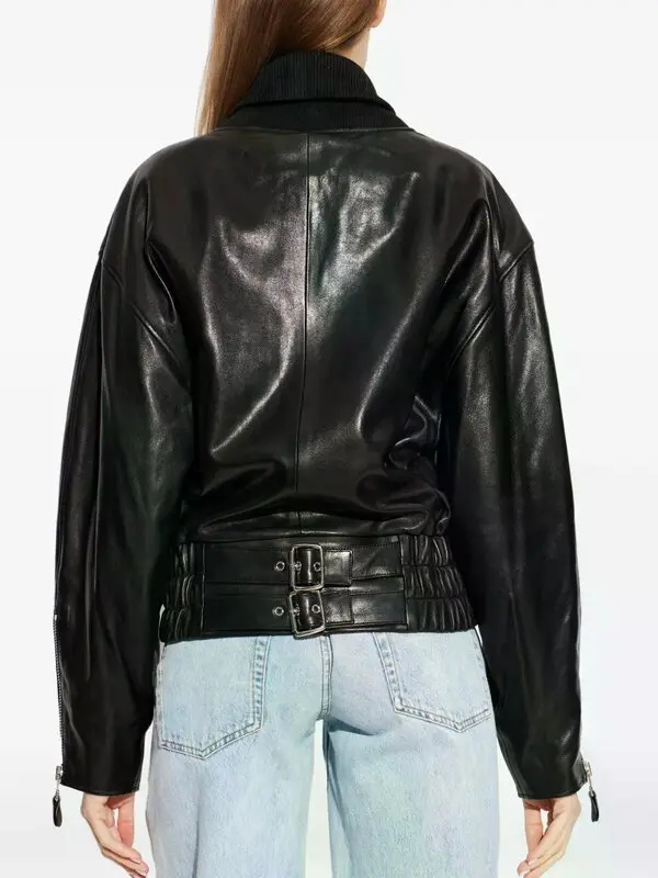 IRO PARIS Dunea Buckle-detail Leather Jacket