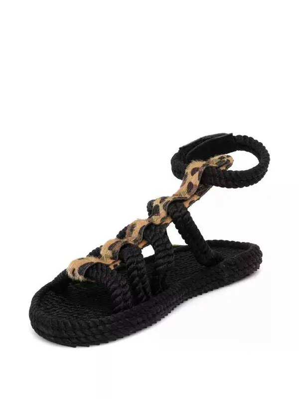 BOHONOMAD Serengeti Leopard-print Rope Sandals