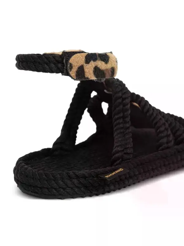 BOHONOMAD Serengeti Leopard-print Rope Sandals