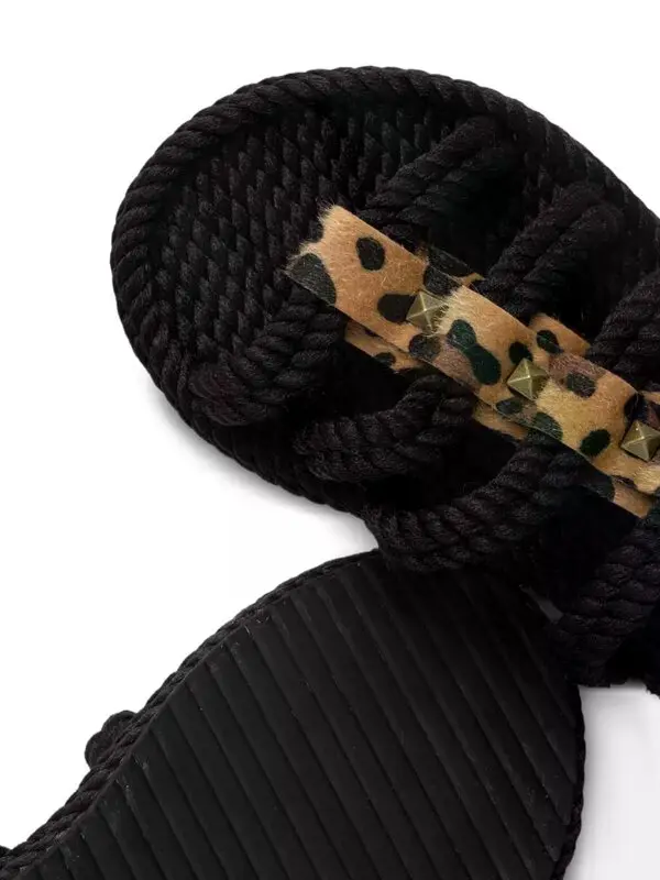 BOHONOMAD Serengeti Leopard-print Rope Sandals