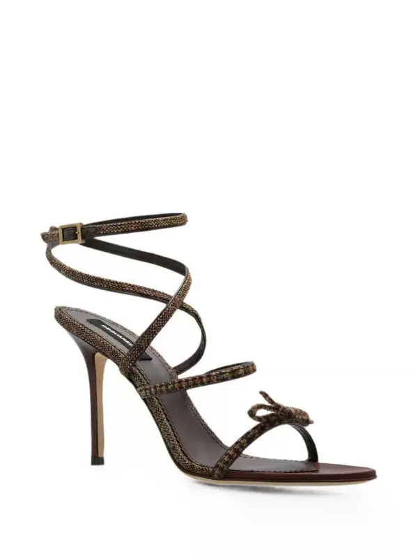 Dsquared2 Classic Check Bow Detail Sandals