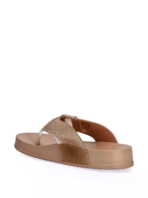 Melissa Glitter Effect Buckle Detail Flip Flops