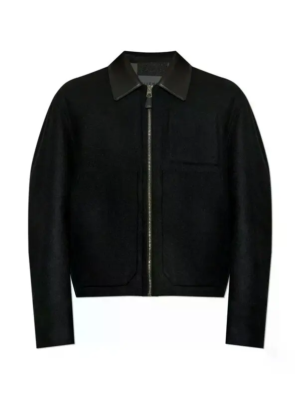 Givenchy Wool Jacket With Leather Collar