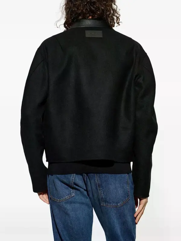 Givenchy Wool Jacket With Leather Collar