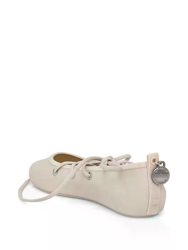 Melissa Lace-up Ankle-strap Ballet Flats - Neutrals