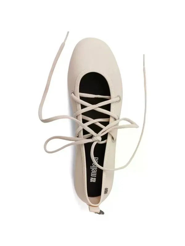 Melissa Lace-up Ankle-strap Ballet Flats - Neutrals