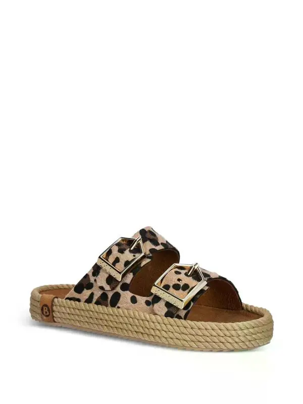 BOHONOMAD Leopard-print Buckle Espadrilles - Neutrals