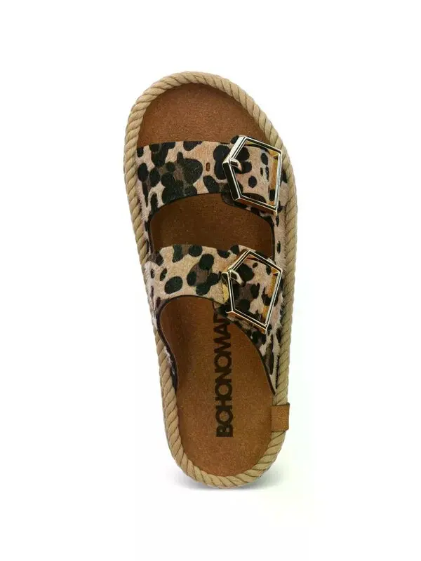 BOHONOMAD Leopard-print Buckle Espadrilles